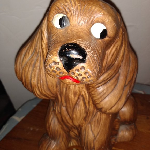 Handmade | Accents | Vintage Brown Dog Furtive Look Coin Bank Ceramic ...